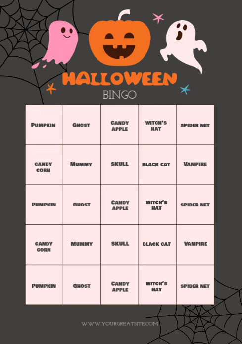 Halloween Bingo Challenge Template | PosterMyWall