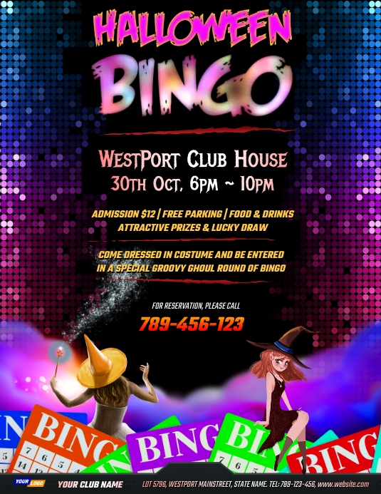 Halloween Bingo Night Flyer Template | PosterMyWall