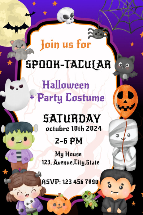 Halloween invitation Template | PosterMyWall