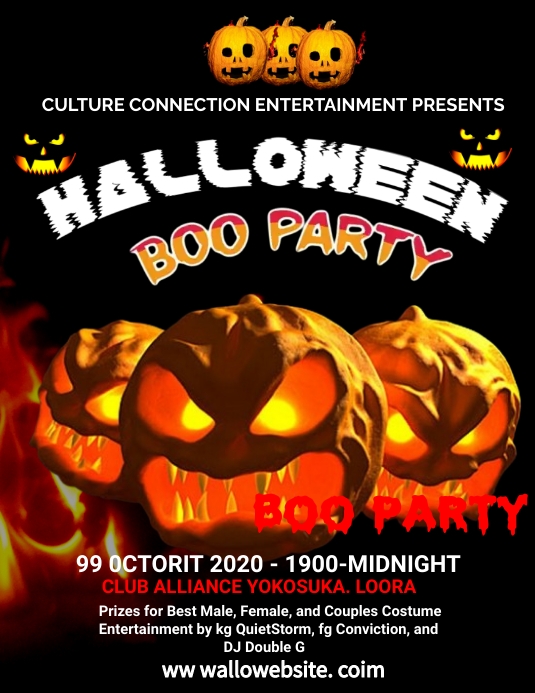 Halloween boo party flyer Template | PosterMyWall