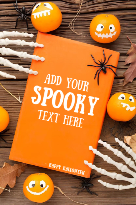 Halloween Book Cover Mockup Editable Template Poster | PosterMyWall