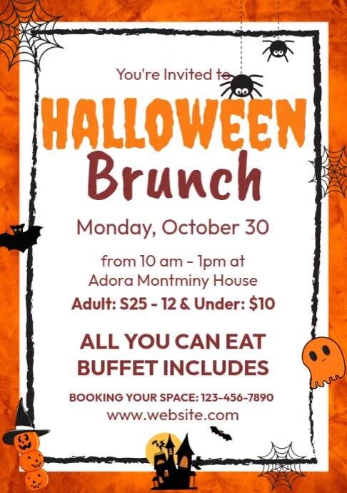 Halloween Brunch Template | PosterMyWall
