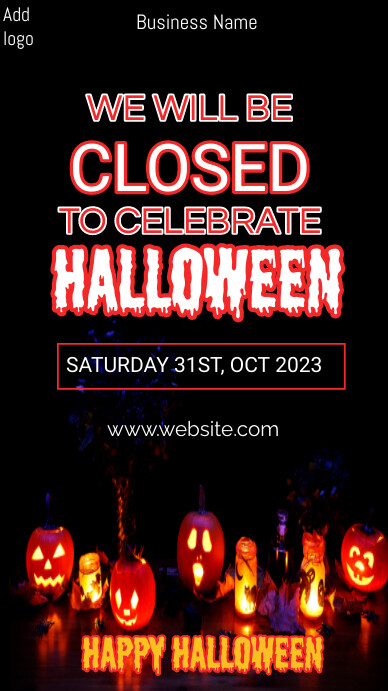halloween business closing ad (2) Template | PosterMyWall