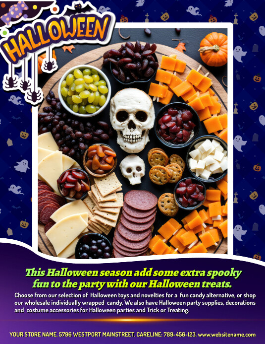 Halloween candy and cookies sale flyer Template | PosterMyWall