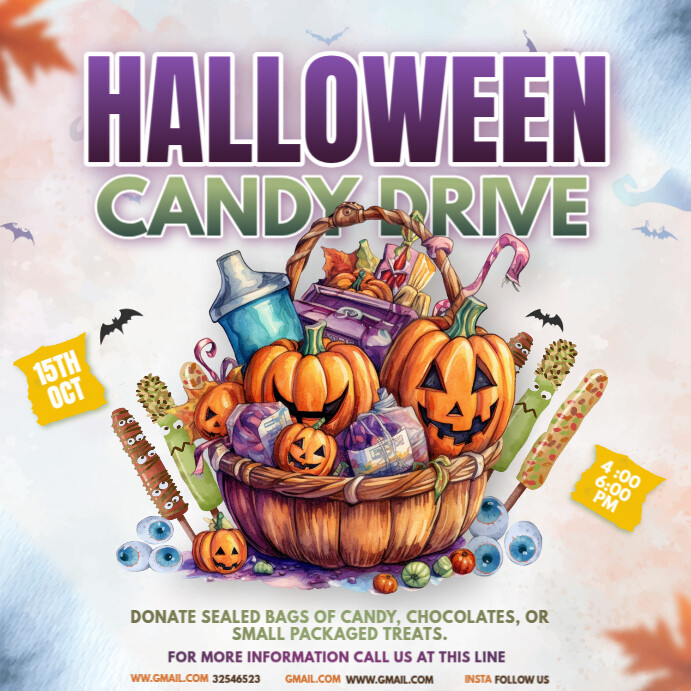Copy of Halloween Candy Drive Instagram Post | PosterMyWall