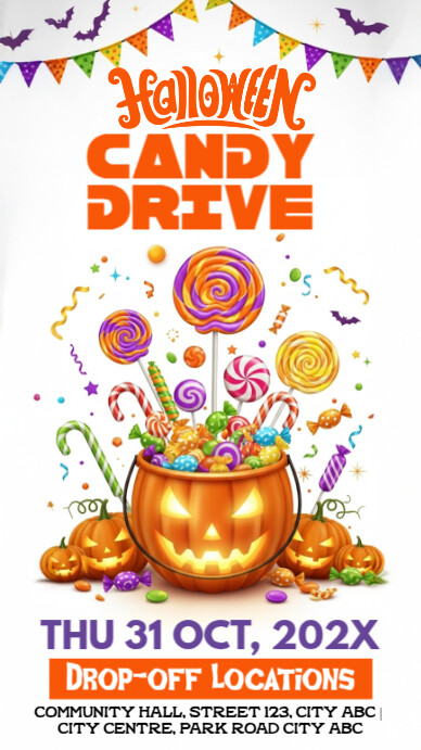 Copy of Halloween Candy Drive Instagram Story | PosterMyWall