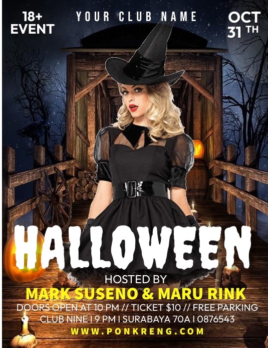 Halloween Club Ads Template | PosterMyWall