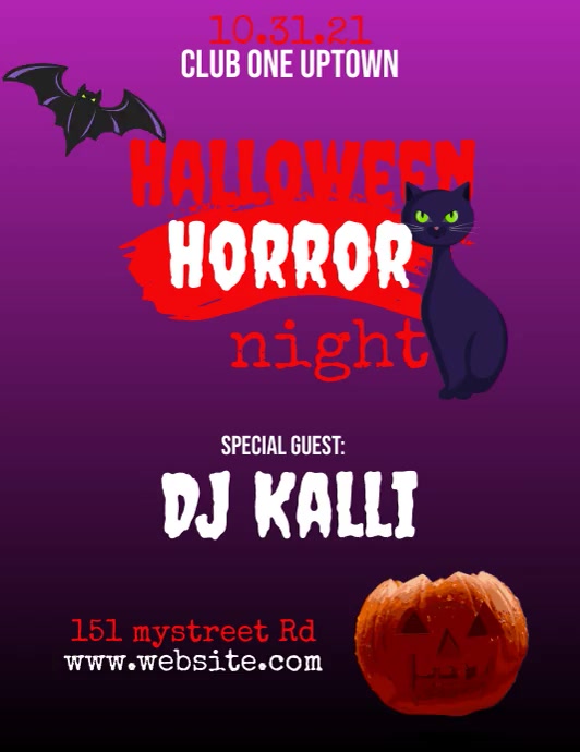 Halloween Club Event Template | PosterMyWall