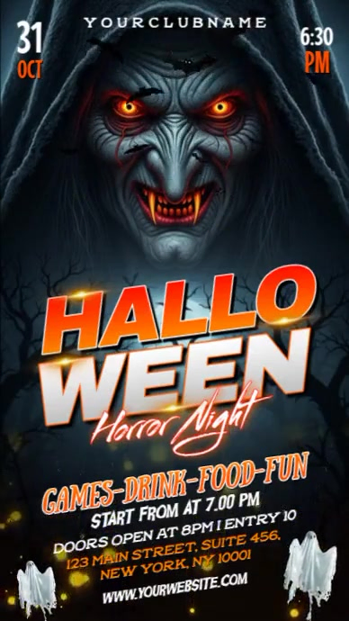 halloween club night Template | PosterMyWall