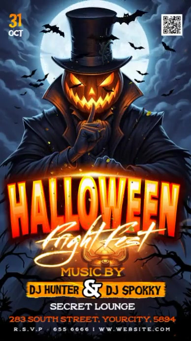 halloween club night Template | PosterMyWall