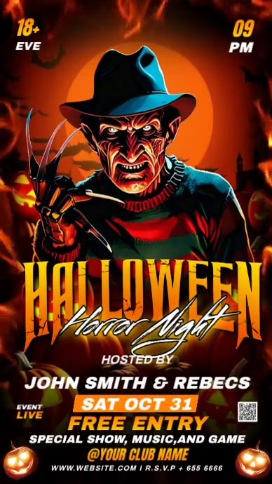 halloween club night Template | PosterMyWall