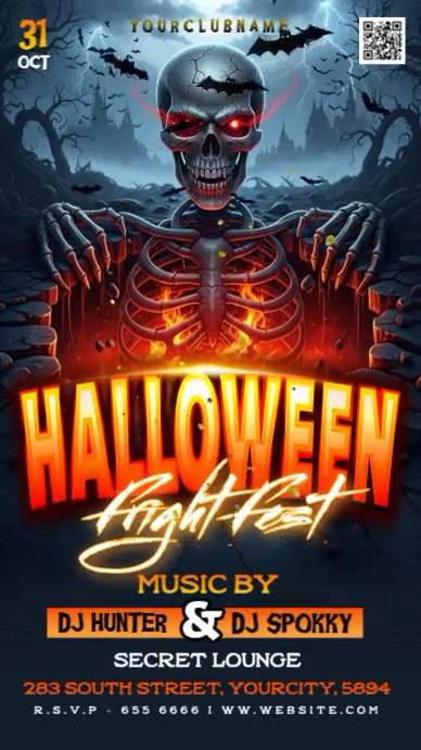 halloween club night Template | PosterMyWall