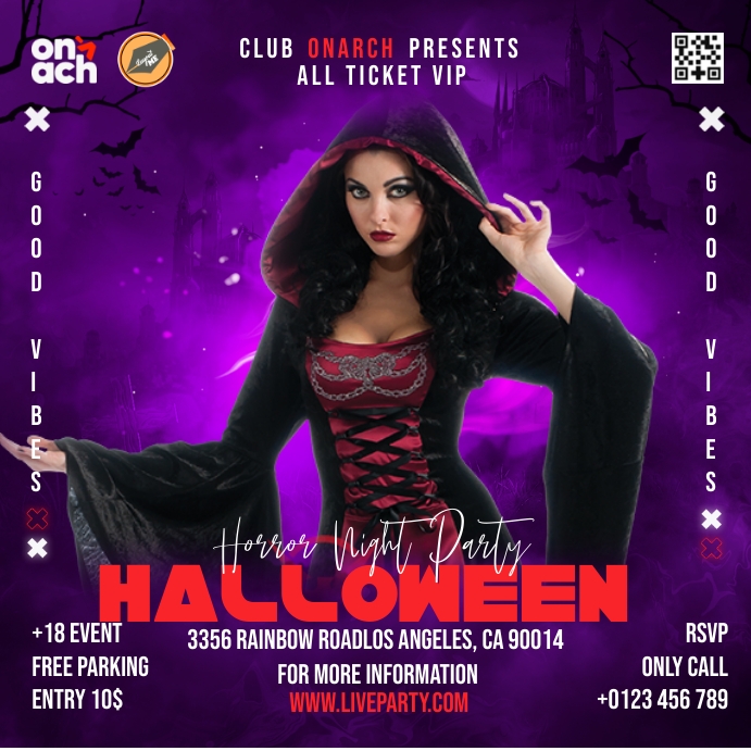 Copy of Halloween Club Party Ads | PosterMyWall