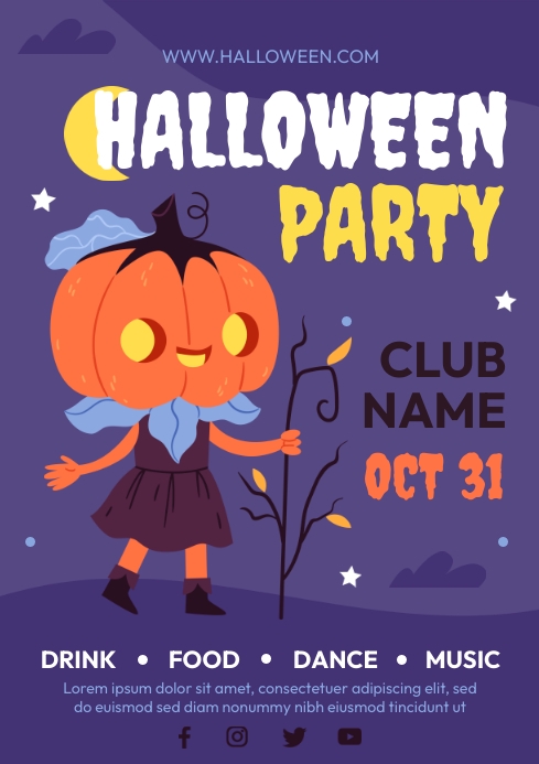 Halloween Club Party Template | PosterMyWall