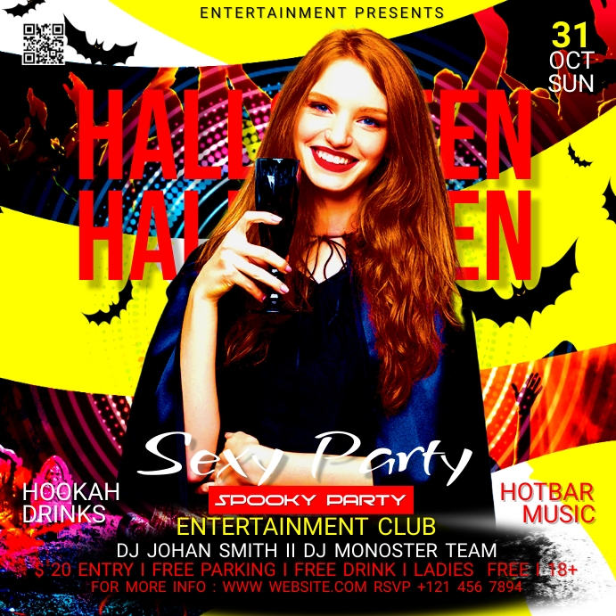 Plantilla de Halloween club party flyer | PosterMyWall