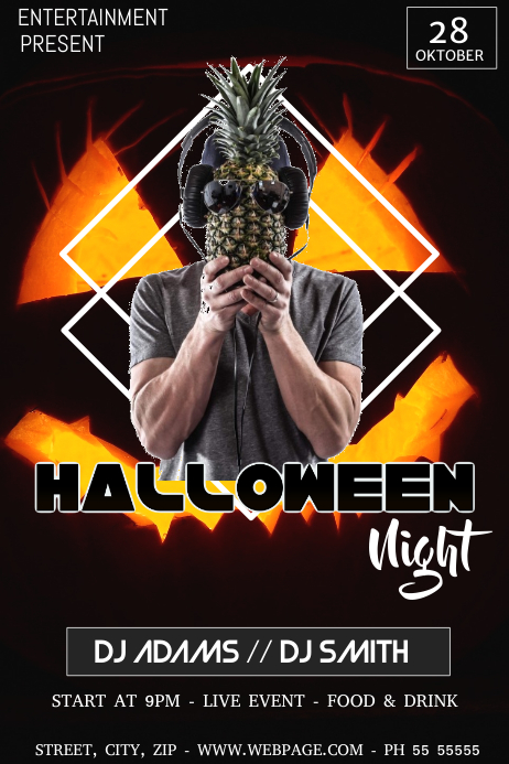 Brosur Templat Pesta Halloween Klub | PosterMyWall