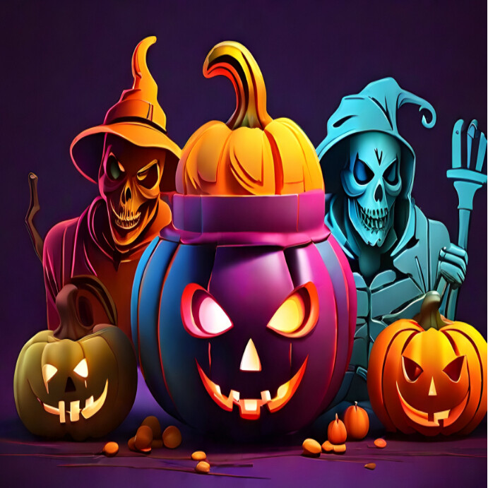 Copy of Halloween Colorful Design | PosterMyWall