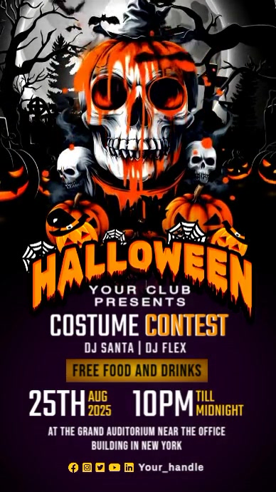 halloween costume contest Template | PosterMyWall
