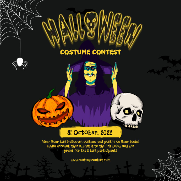 Halloween Costume Contest Template | PosterMyWall