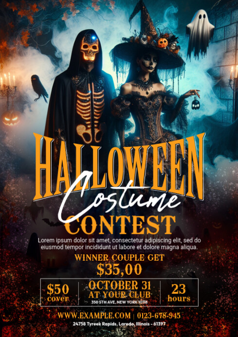Halloween Costume Contest Flyer Template | PosterMyWall