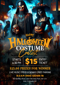 Halloween Costume Contest Flyer Template | PosterMyWall