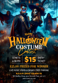 Halloween Costume Contest Flyer Template | PosterMyWall