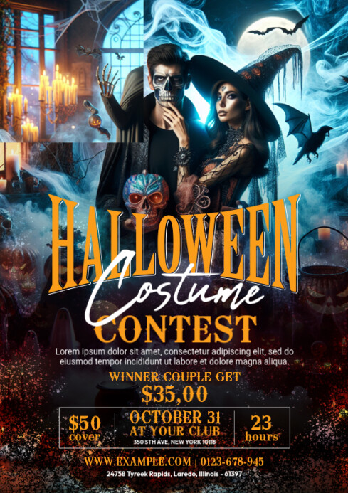 Copy of Halloween Costume Contest Flyer Template | PosterMyWall