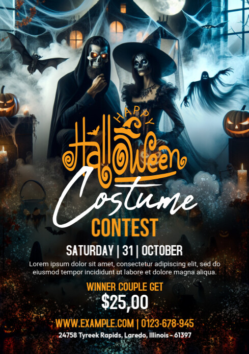 Halloween costume contest Flyer Template | PosterMyWall
