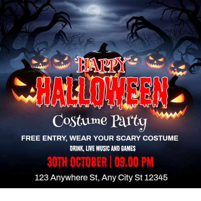 Halloween Costume Contest Instagram Post Template | PosterMyWall
