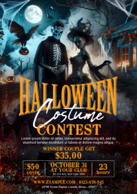 Halloween Costume Contest Party Flyer Template | PosterMyWall