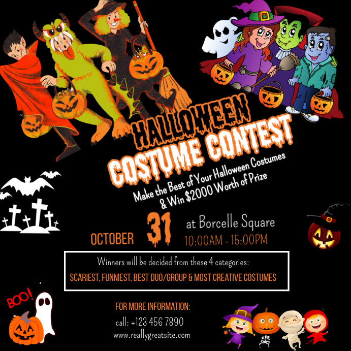 halloween costume contest party invitation (1 Template | PosterMyWall