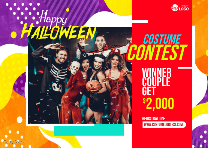 Halloween Costume Contest Postcard Template | PosterMyWall