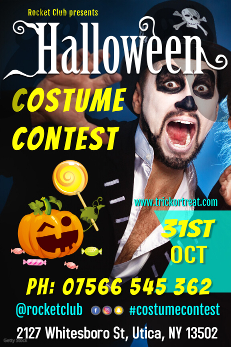 Halloween Costume Contest Poster Template | PosterMyWall