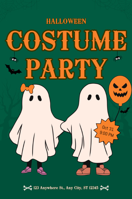 Halloween Costume Party Posters Template | PosterMyWall
