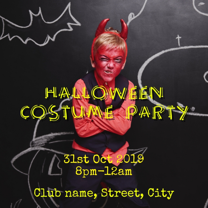 Halloween costume party instagram post Template | PosterMyWall