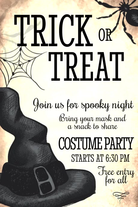 Halloween costume party Template | PosterMyWall