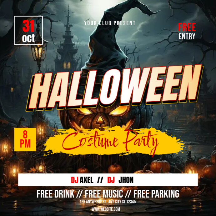 halloween costume party Template | PosterMyWall