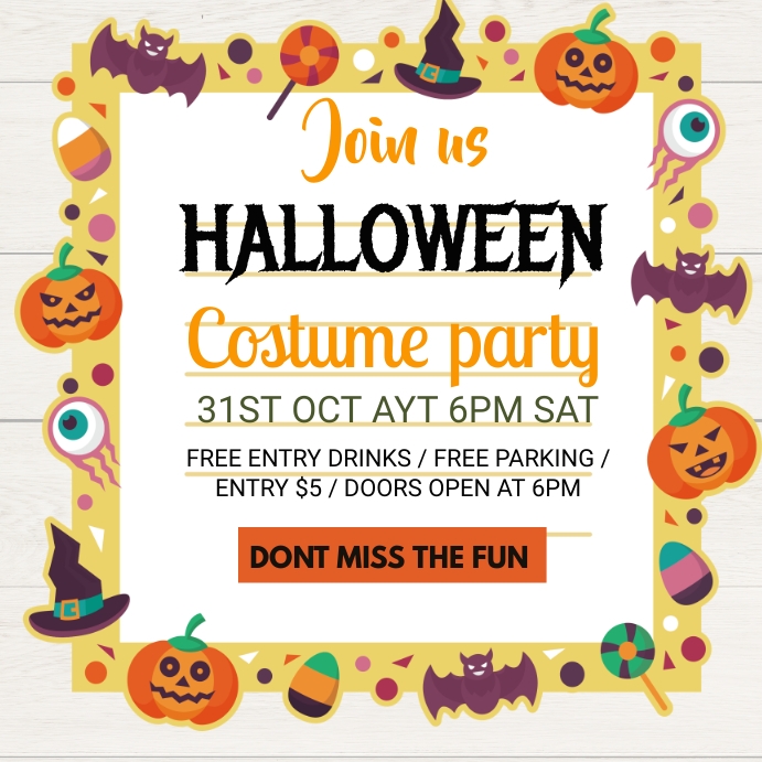 halloween costume party Template | PosterMyWall