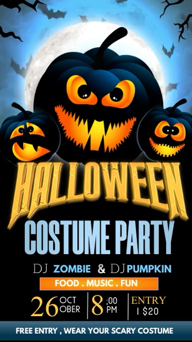 Halloween costume party Template | PosterMyWall