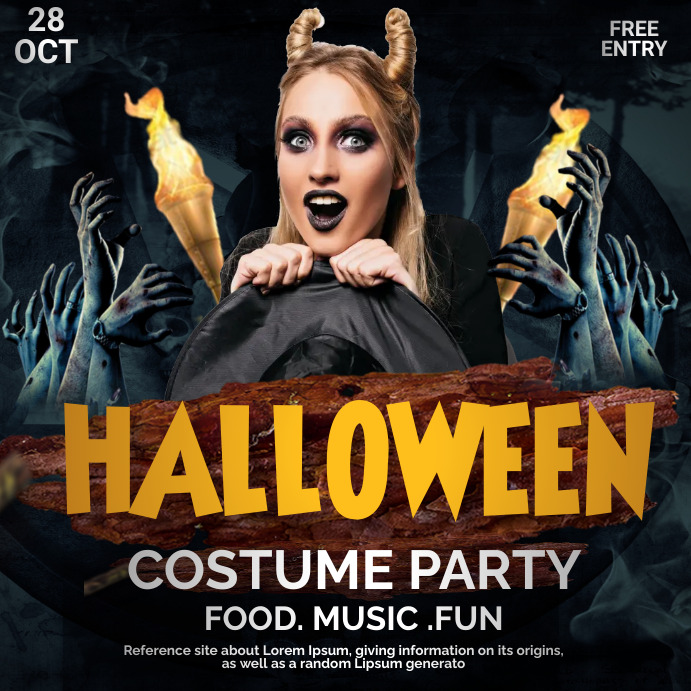 halloween costume party Template | PosterMyWall