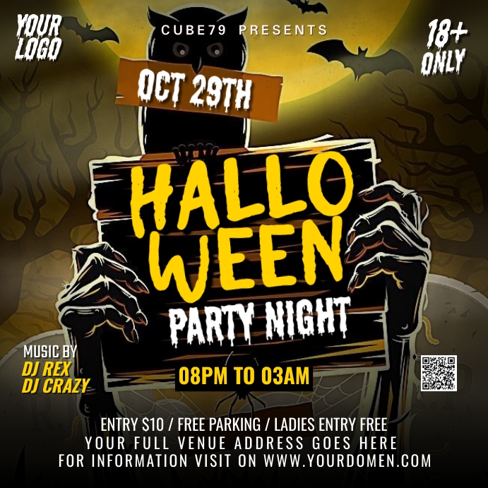 Halloween costume party Template | PosterMyWall