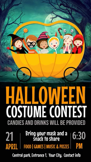 Halloween costume party flyer Template | PosterMyWall