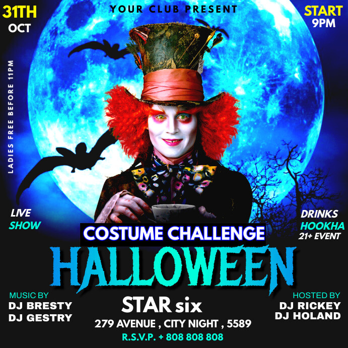 halloween costume party flyer Template | PosterMyWall