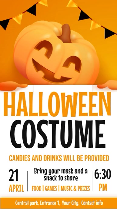 Halloween costume party flyer Template | PosterMyWall
