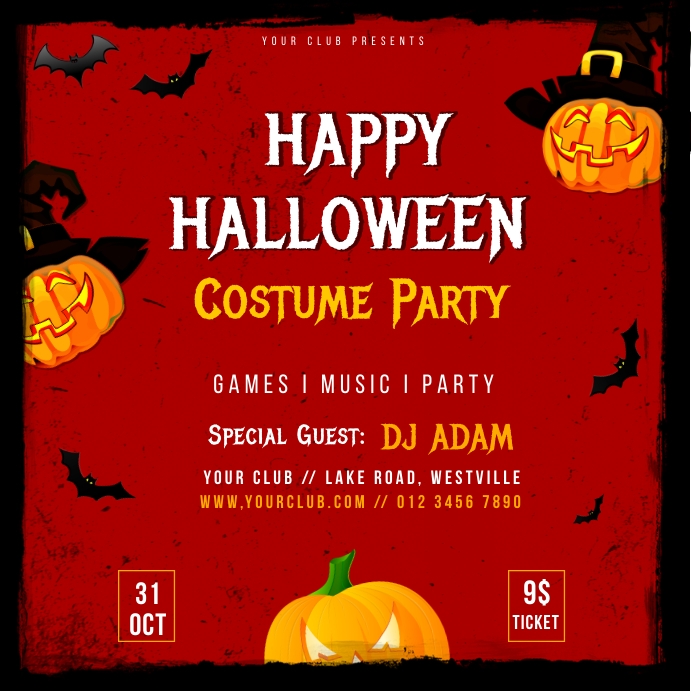 Copy of Halloween Costume Party Flyer Template | PosterMyWall