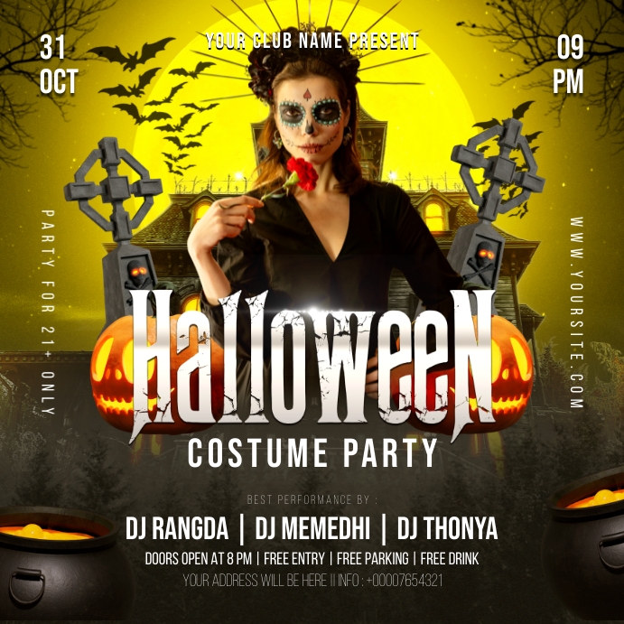 Halloween Costume Party Instagram Post Template | PosterMyWall