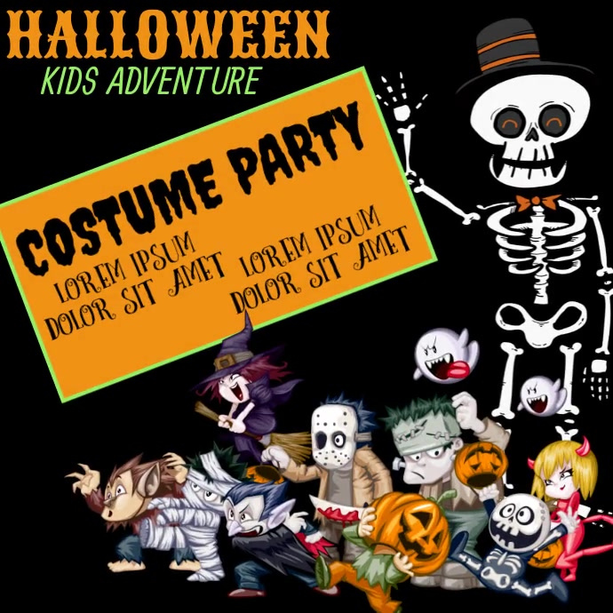 Halloween costume party October Template | PosterMyWall