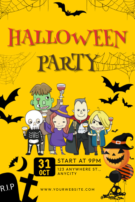 Halloween Costume Party Poster Template | PosterMyWall