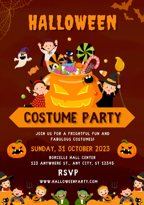 Plantilla de Halloween Costume Party Poster | PosterMyWall