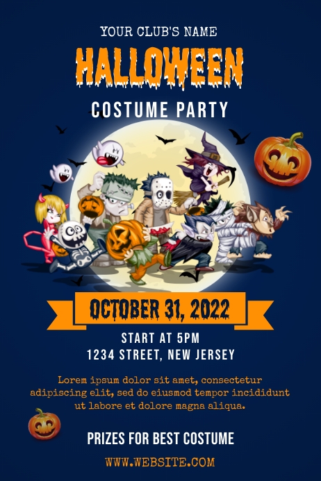 Halloween Costume Party Poster Template | PosterMyWall